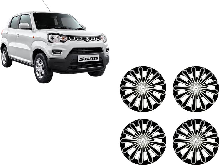 ALPINEZO CAR WHEEL CAP/WHEEL COVER FINCH DEGINE "SILVER_BLACK" 13 INCH ...