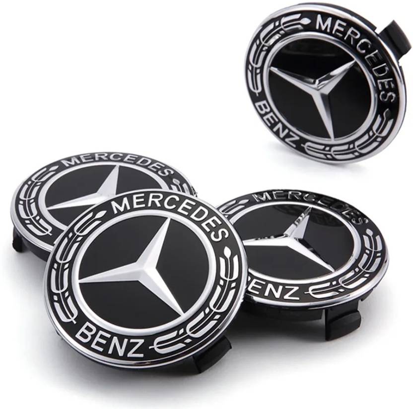 Aag 75MM Aluminium Black AMG Wheel Caps For Mercedes Benz Wheel Cover ...