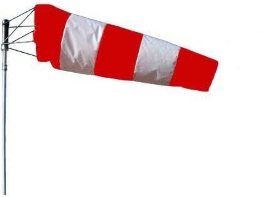 Being Safe Wind Sock 6 Feet Red and White with 3 Reflective Tapes ...