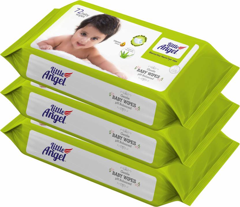Little Angel Super Soft Baby Wipes (3 Packs of 72 Pcs) Price in India ...