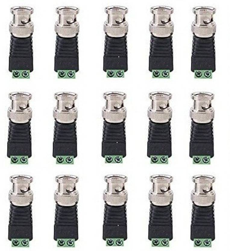ATEKT CCTV Camera CAT5 to BNC Video Balun Connector pack of 15 Video ...