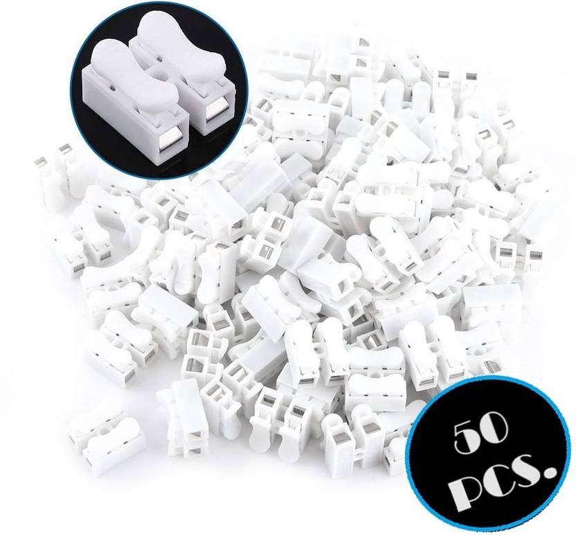 Roboway 50Pcs CH2 Premium Spring Wire Connectors, Electrical Clamp ...