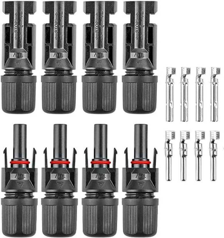 CELANO MC4 Solar Connectors 4 Pair Male/Female Wire Joint Conneter Wire ...