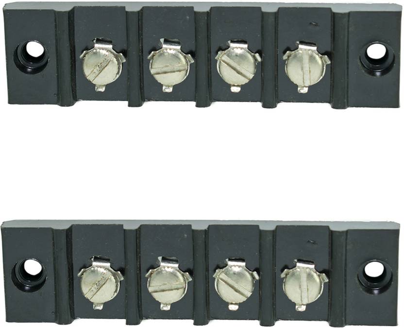 Ovicart 80mm Terminal Connector Strip 4 Position Bakelite Phenolic Screw Type Black 2x 4 ...