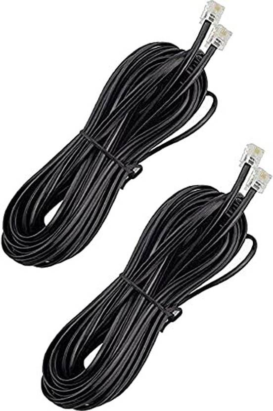 Antech Technology 5 Meter RJ11 Telephone Modem Line Cable (Pack of 2 ...