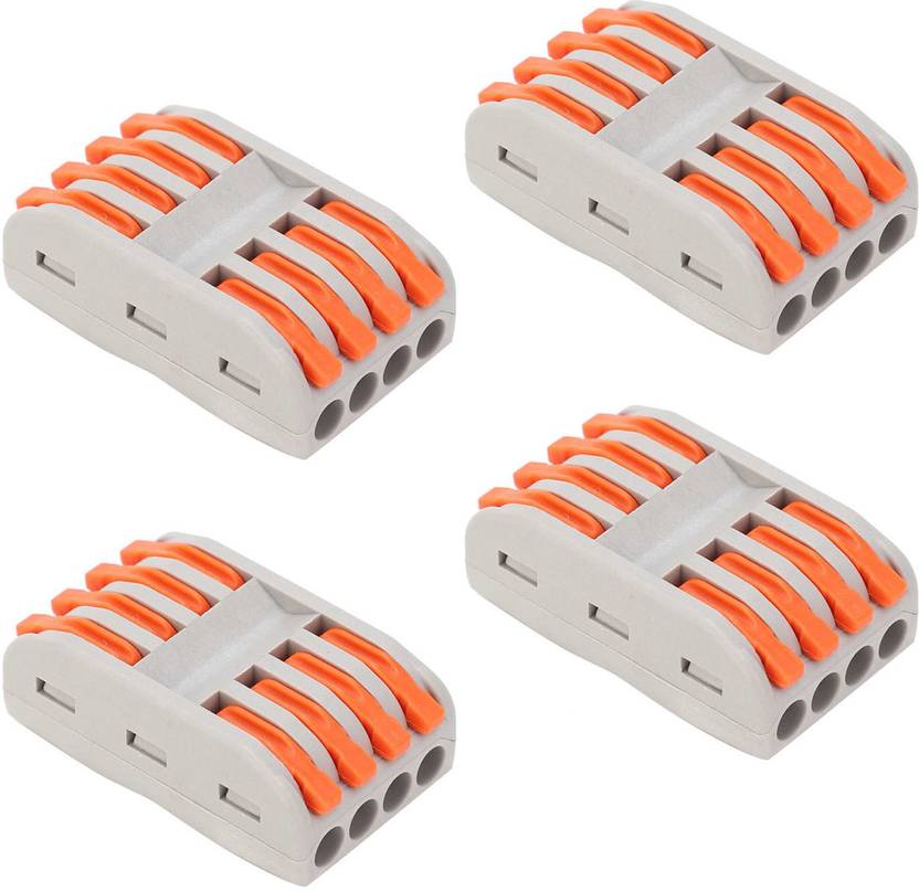 Woodtula Wiring Cable Connectors Quick connectore Terminal (4pcs, 4 to ...