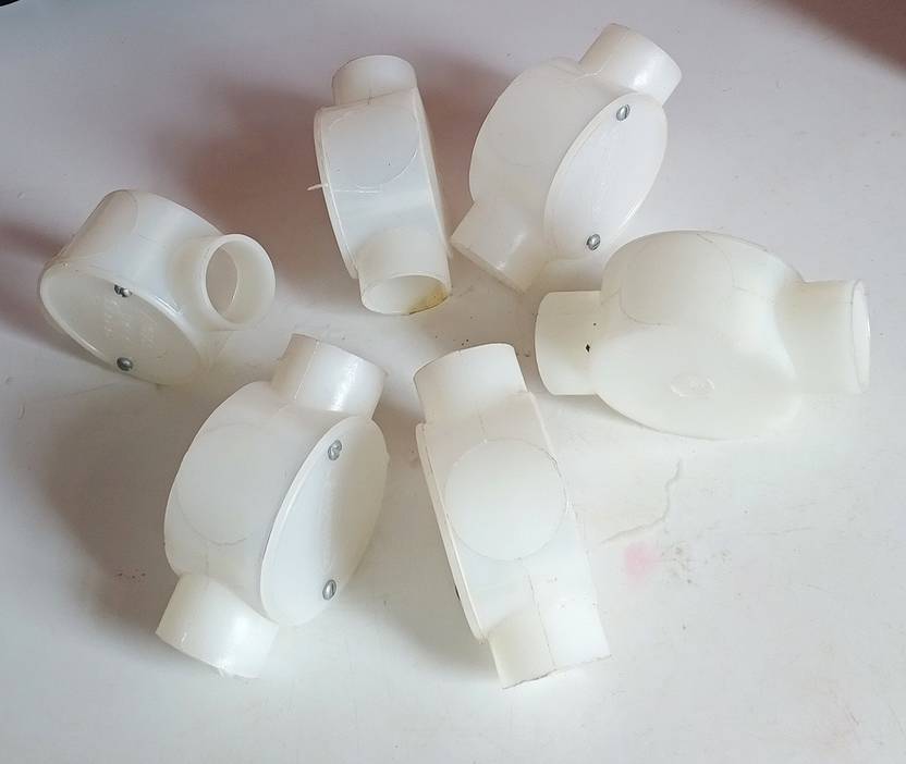 Hardware Electrical Junction Box 2 Way (3/4)" Height - 30mm (White) ( 6 ...