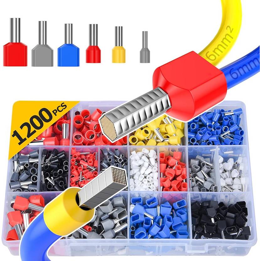 Verilux Wire Ferrule Kit 1200Pcs Electrical Connector Set Wire ...