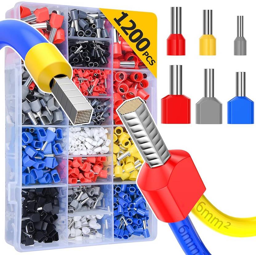 Verilux Wire Ferrule Kit 1200Pcs Electrical Connector Set Wire ...
