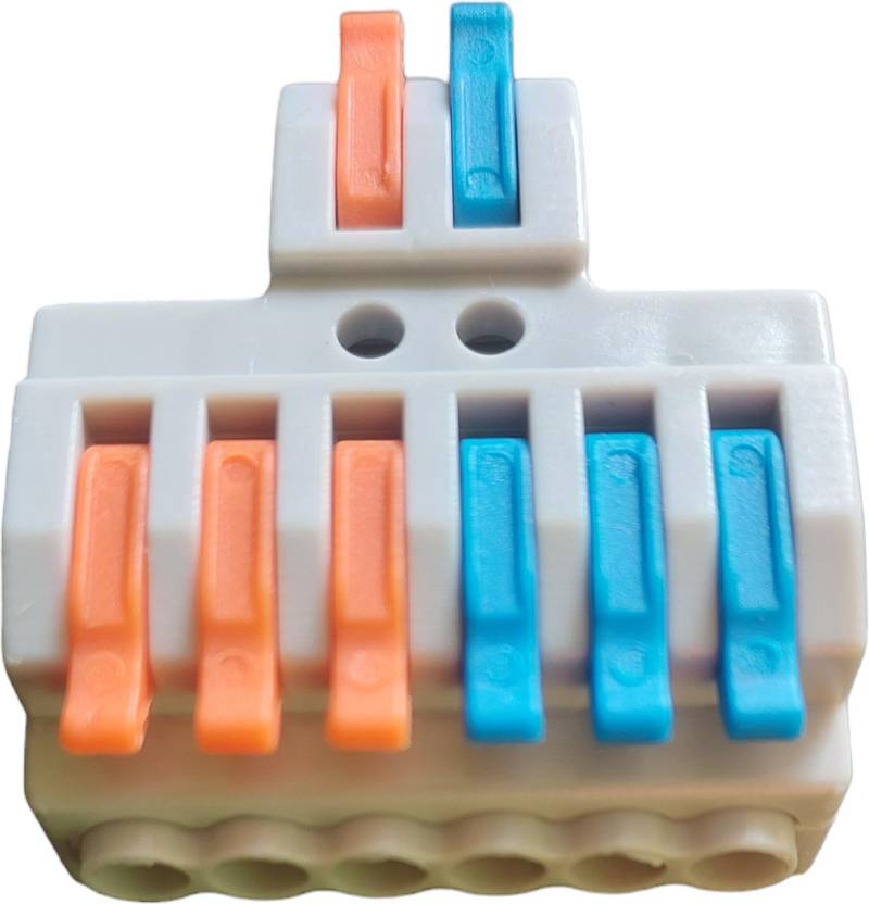 SK Electroncs 1 Pcs/ 2 in 6 out Locking Push-in Lever Wire nut ...