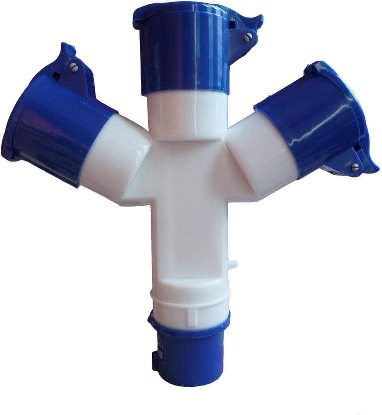 SK TRADERS 3pin IP44 Multi Splitter 16 amps 220v Industrial Plug Socket ...