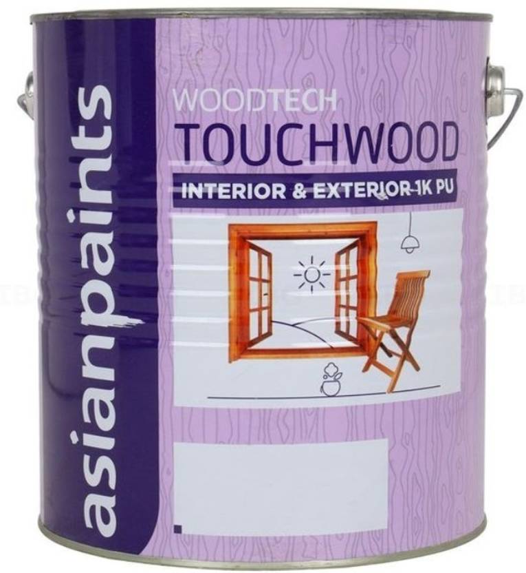 Asian Paints Touchwood Interior & Exterior PU Glossy Clear Wood Varnish ...