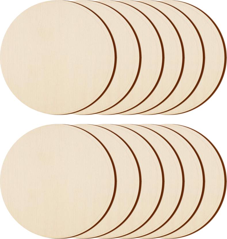 CLICKEDIN High Quality MDF Cutout 4inches Set Of 12 Round Shaped For ...