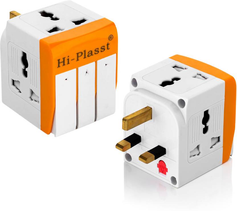 HI-PLASST (1pc) UK Flat Multiplug, 3Pin Socket, 13-A Universal Plug ...