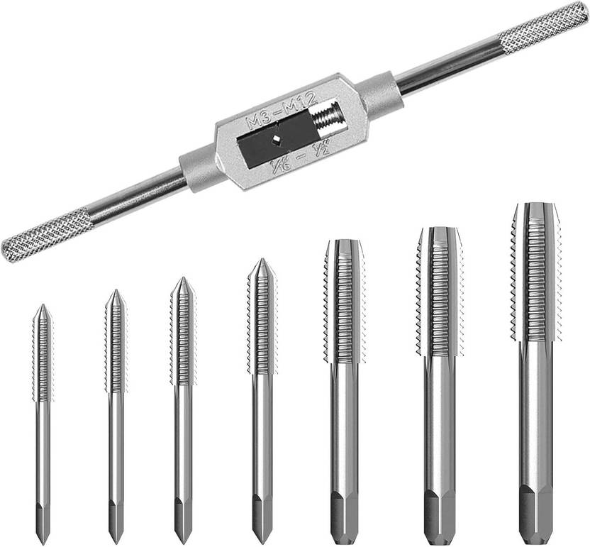 PKT Adjustable Tap Wrench Handle for Metric M3-M12 Taps, M3 M4 M5 M6 M8 M10 M12 Reamer Tapping ...