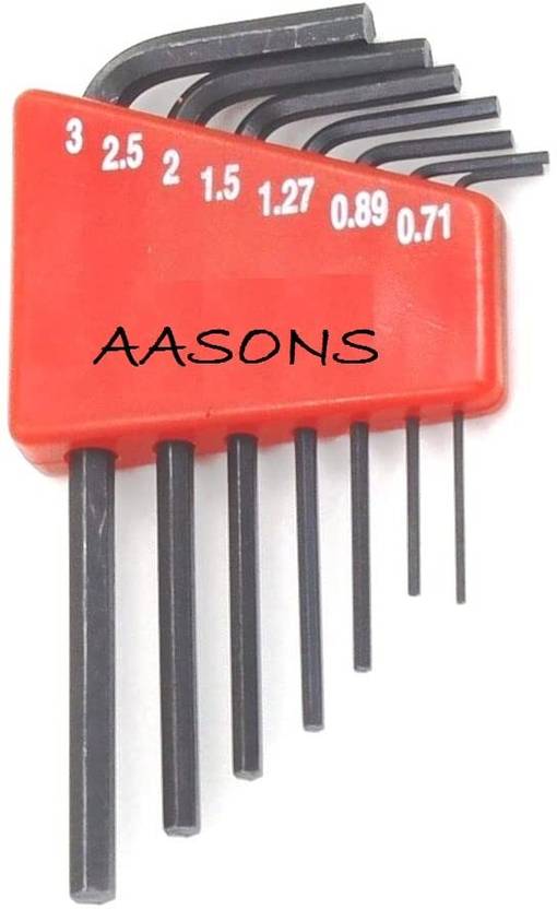 CIC Mini Allen Key Set 0.7,0.9,1.3,1.5,2,2.5,3mm Allen Key Set Price in ...