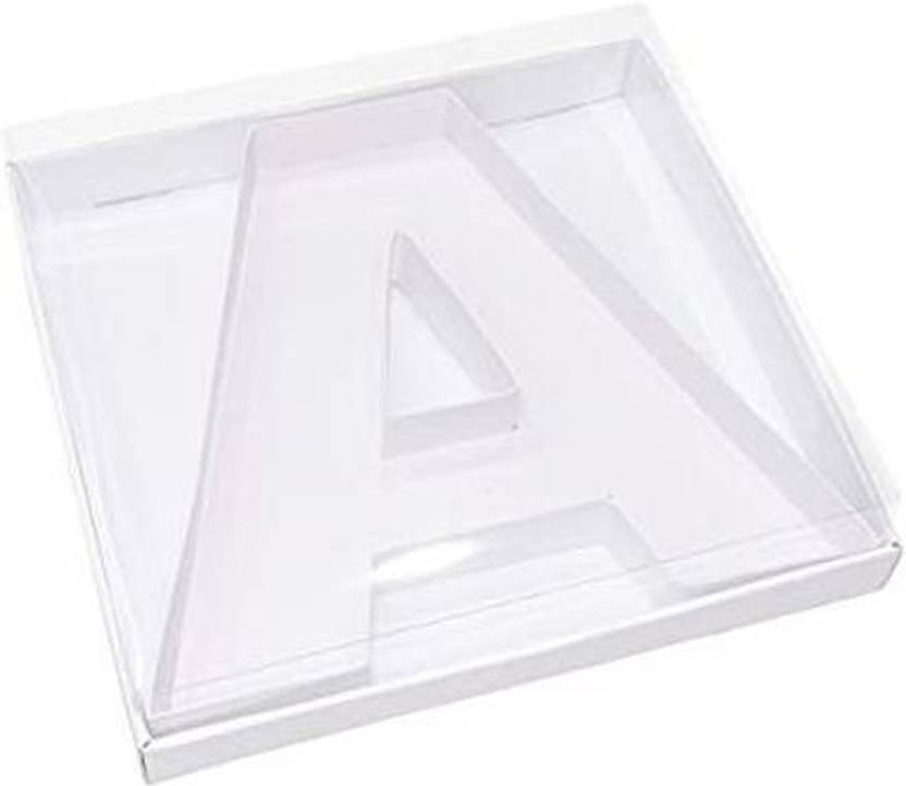 Wenpack 12" Cardboard Letter Shaped Fillable Mache Gift Box With Clear ...