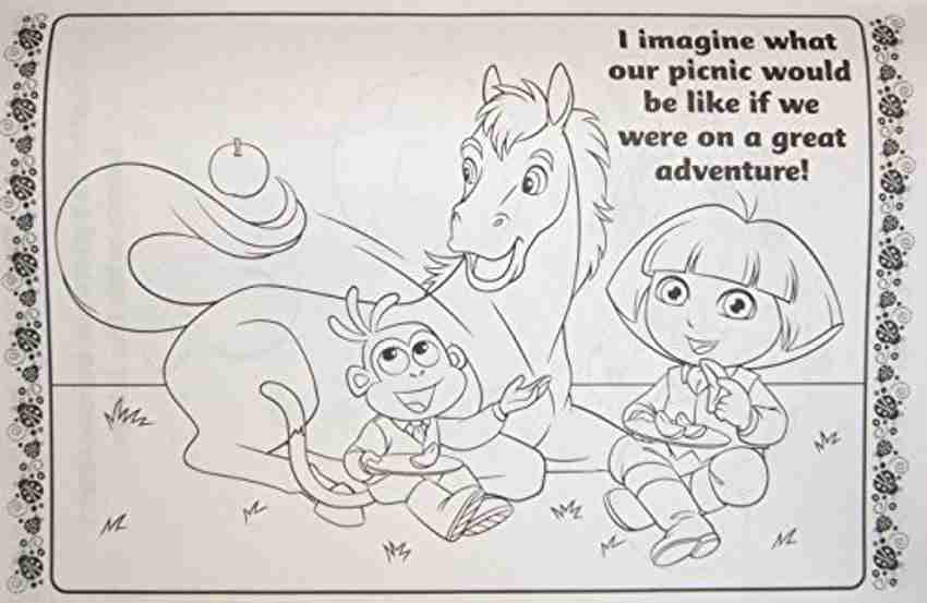 dora boots coloring pages