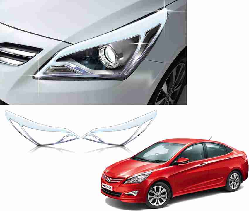 AUTO PEARL Premium Quality Chrome Plated Head Light Cover For HV 2015 Chrome Hyundai Verna Fluidic Front Garnish Price in India Buy AUTO PEARL Premium Quality Chrome Plated Head Light