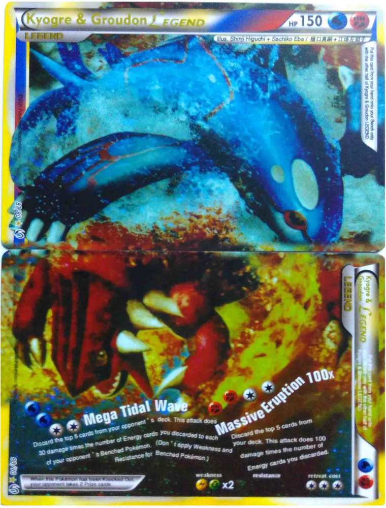 Kyogre And Groudon Legend Card