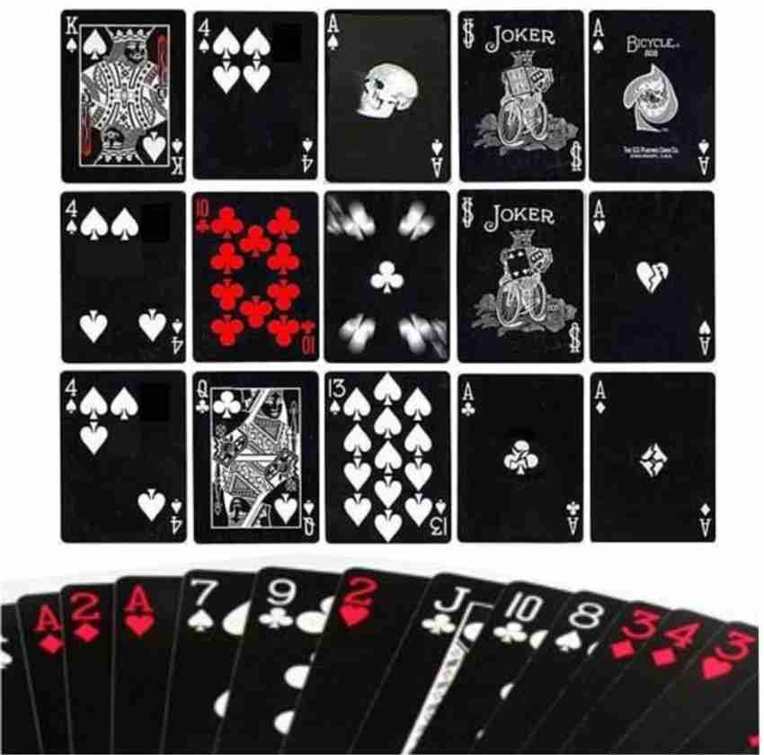 Bicycle Black Tiger Red Pips