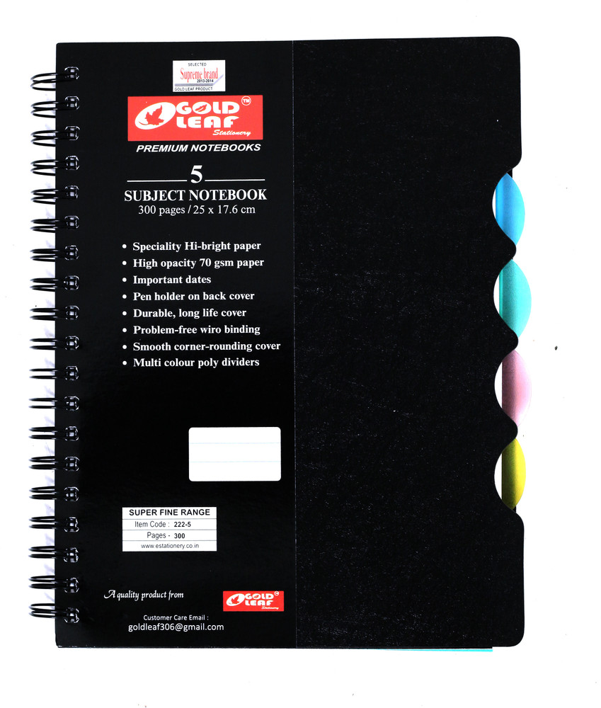 Gold 5 Star Notebook