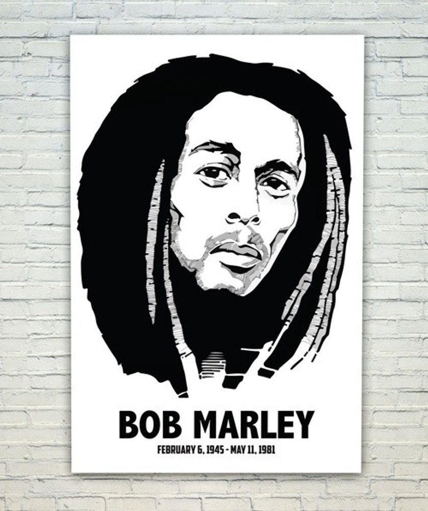 Bob Marley Poster Black And White