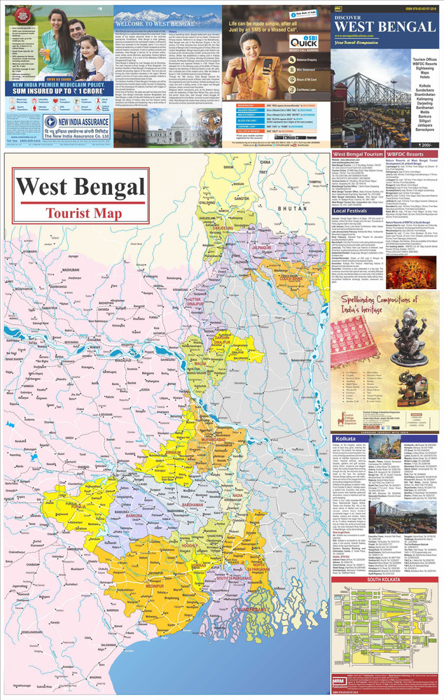 West Bengal Tourist Map