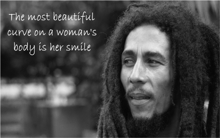 Bob Marley Smiling Black And White
