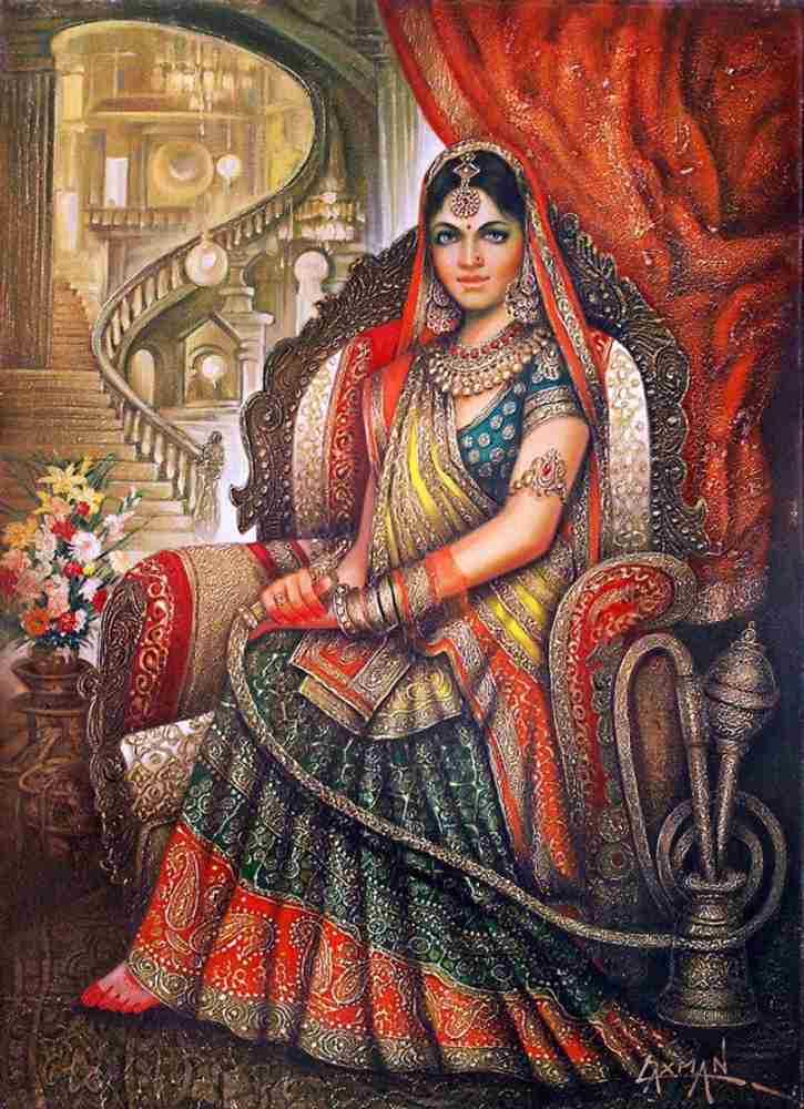 Indian Artbeautiful Indian Queen Indian Paintings