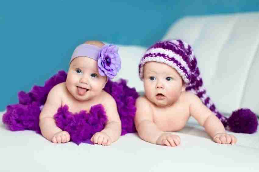 Cute Smiling Twin Babies