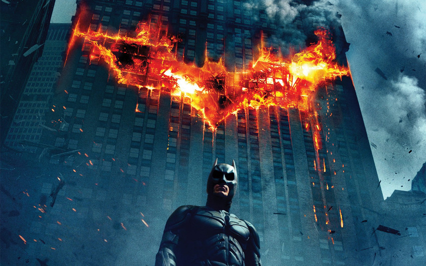The Dark Knight Logo Fire