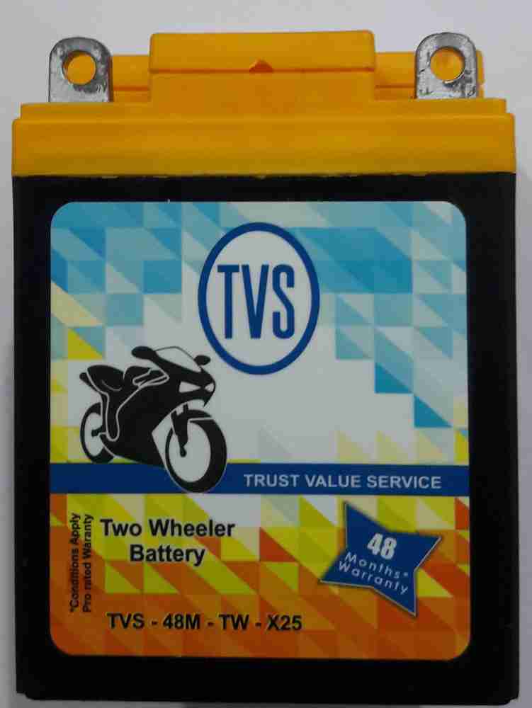 TVS TW X25 2.5 Ah Battery for Bike Price in India Buy TVS TW X25 2.5 Ah Battery for Bike online at Flipkart