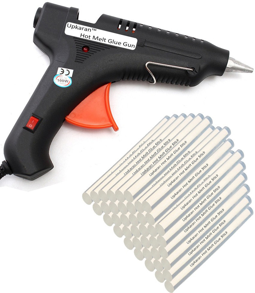 Upkaran Hot Melt Glue Gun kit 100 Watt On Off With 40 Glue Sticks For Furniture Decorations Bonding Artificial Flowers Standard Temperature Corded Glue Gun Price in India Buy Upkaran Hot