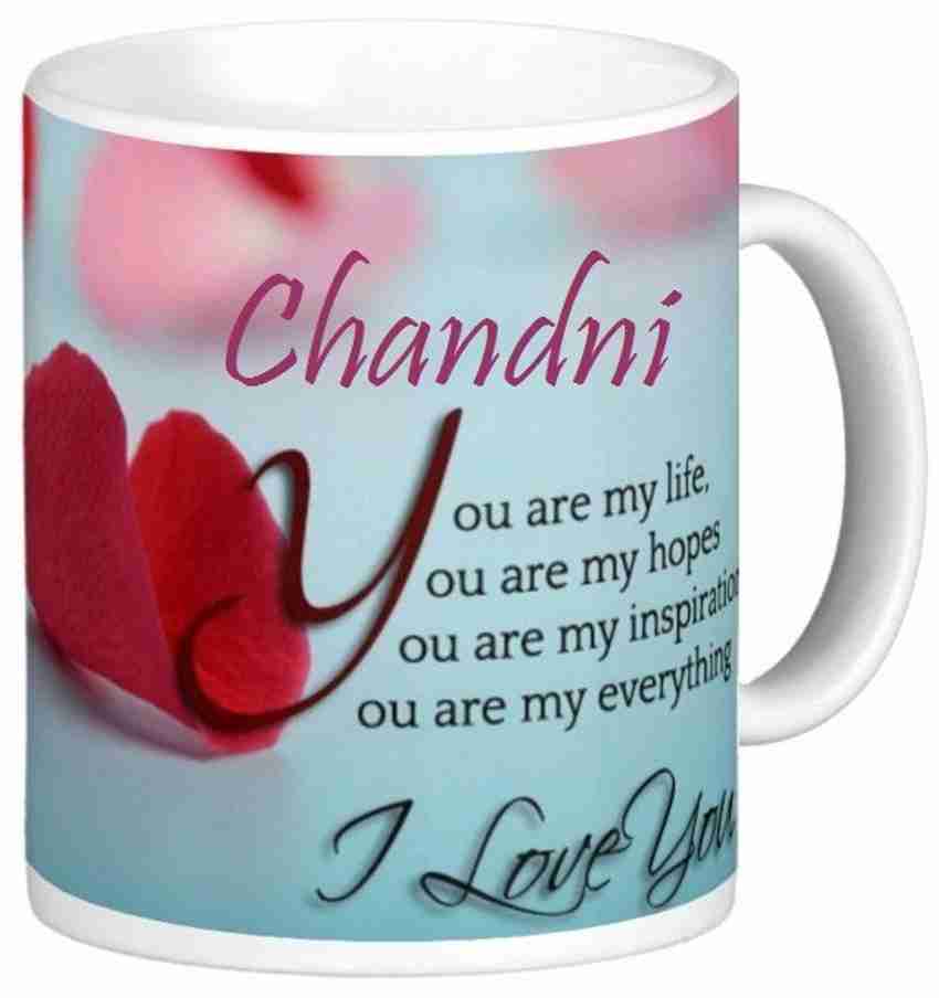 I Love You Chandni Name Wallpaper