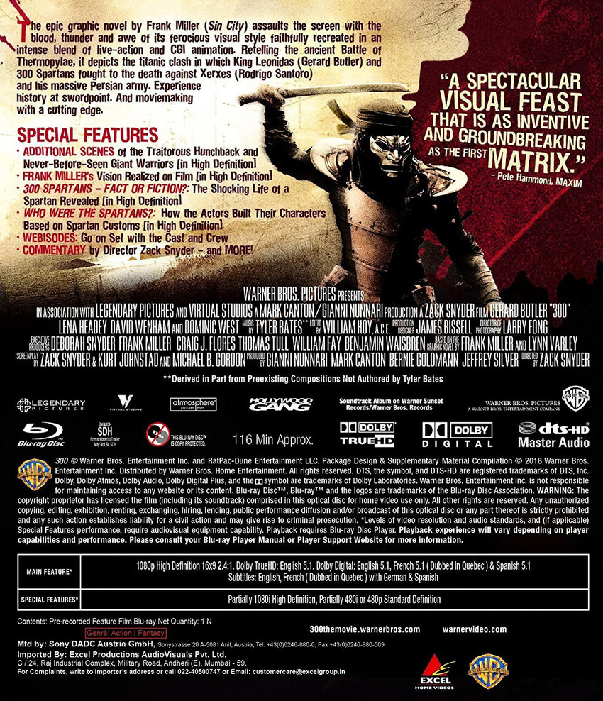 300 Blu Ray Cover