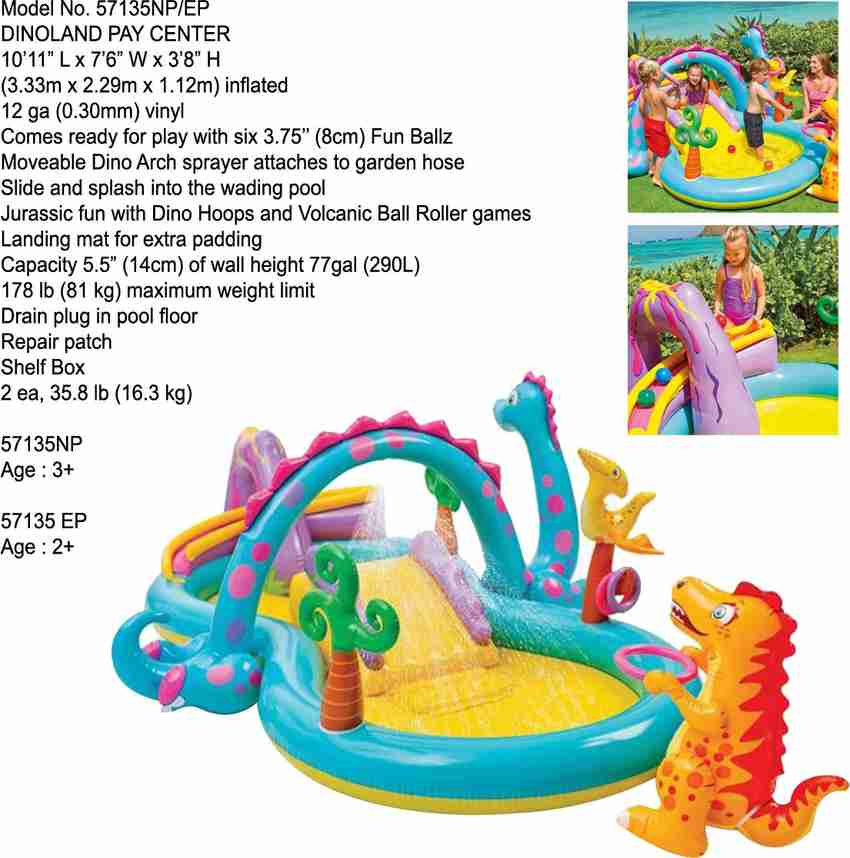 VW Intex DINOLAND PAY CENTER Inflatable Swimming Pool Price in India Buy VW Intex DINOLAND PAY CENTER Inflatable Swimming Pool online at Flipkart