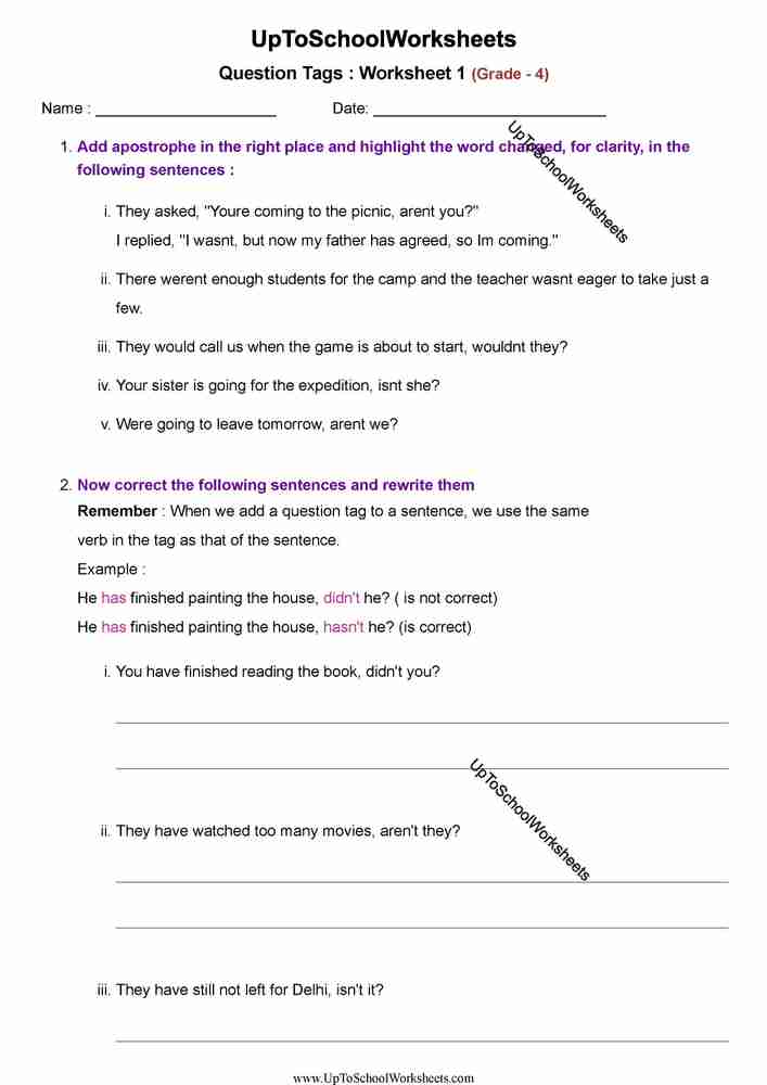Grammar Worksheets For Class 4 Cbse Grade 4th Hindi Worksheet At