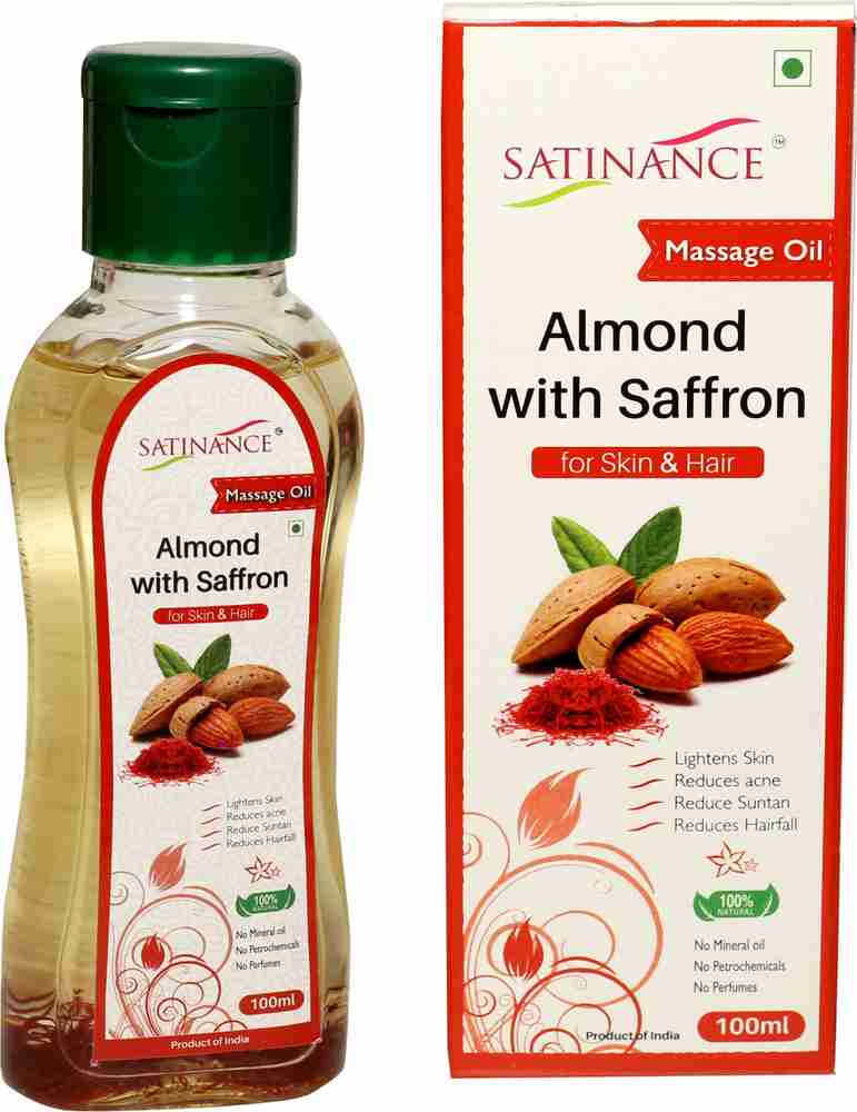 Satinance Almond With Saffron Massage Oil 100ml No Mineral Oil No Petrochemicals No Perfumes Buy Baby Care Products in India Flipkart
