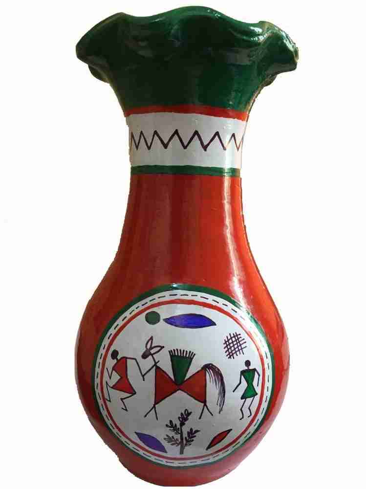 Warli Art Designs On Pots
