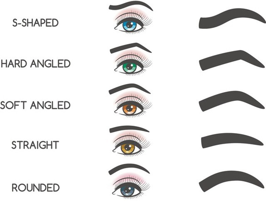 Soft Angled Eyebrow Stencil