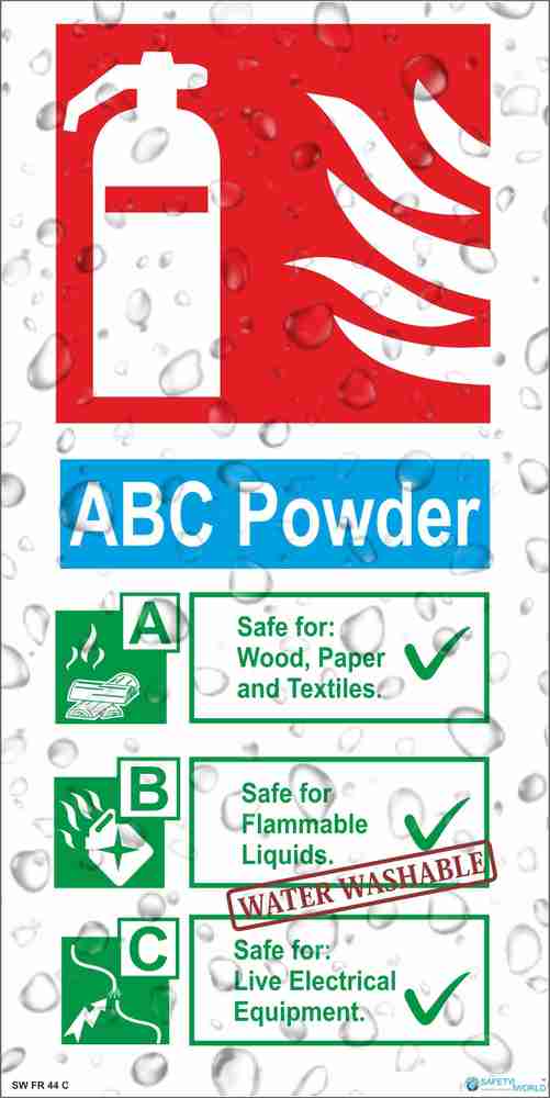 Abc Fire Extinguisher Sign