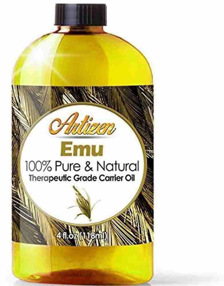 Artizen 100 Pure Emu Oil By Huge 4Oz Bottle Premium Skin Hair Moisturizer Natural Hair Strengthener To Help Prevent Hair Loss Perfect Additive To Shampoo Conditioner Soap And