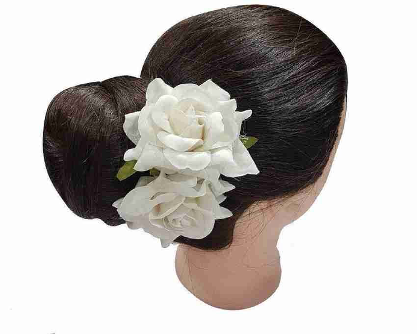 AASA White Rose Hair Clips For Women And Girls Used For Party And Wedding Hair Clip Price in India Buy AASA White Rose Hair Clips For Women And Girls Used For