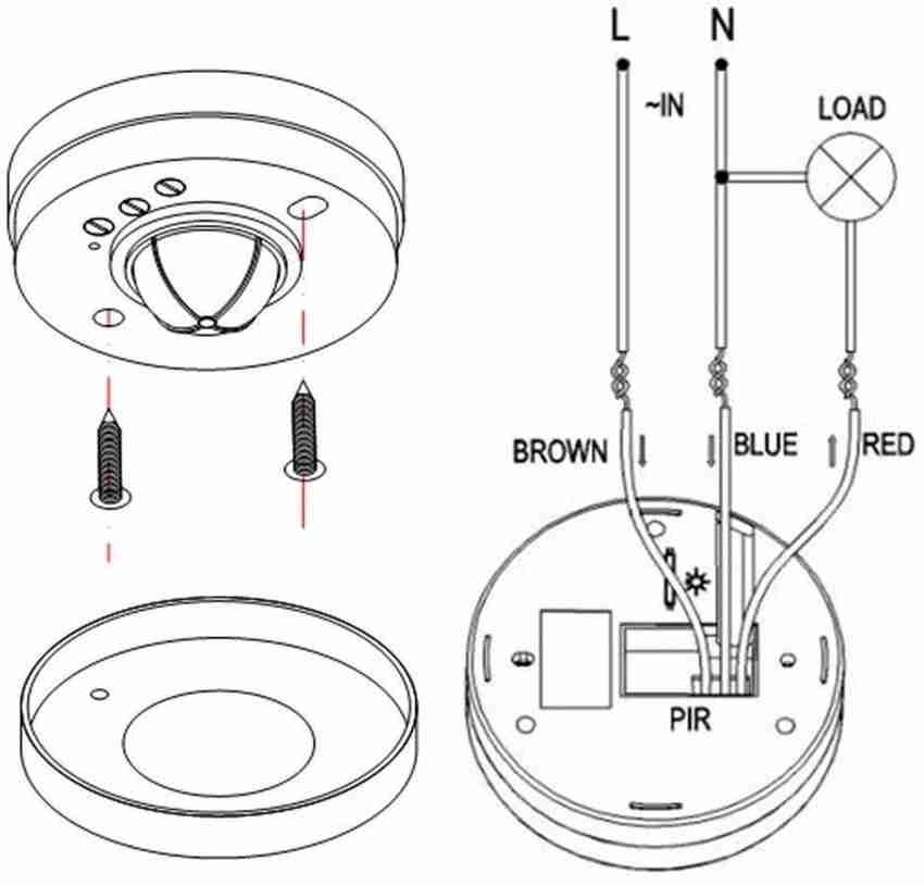 Ceiling Mount Occupancy Sensor Wiring Diagram | Shelly Lighting