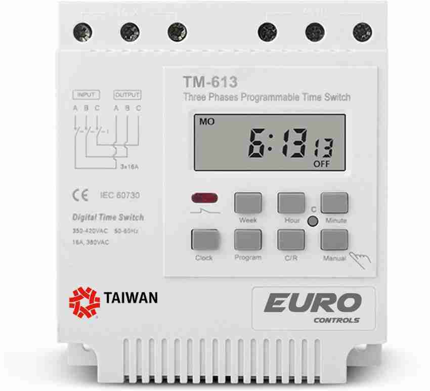 Euro DIN Digital Timer Three Phase Programmable Controller, 56% OFF