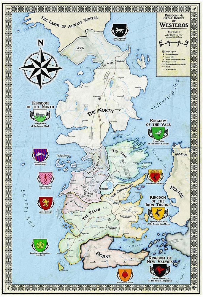 Game Of Thrones Poster Map