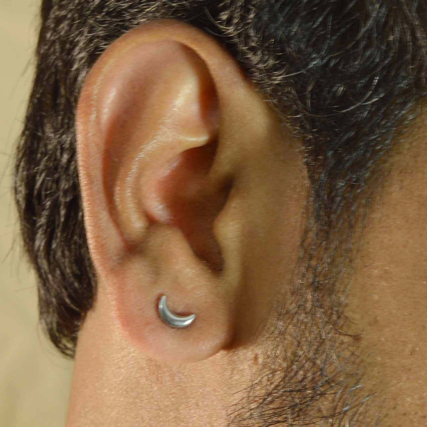 Flipkart Buy SARAH Sarah Cresent Moon Shape Stainless Steel Stud Earring for Men Metal Stud Earring Online at Best Prices in India