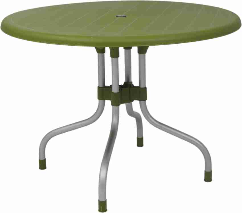 Supreme Cherry Four Seater Dining Table Mehendi Green Plastic Outdoor Table