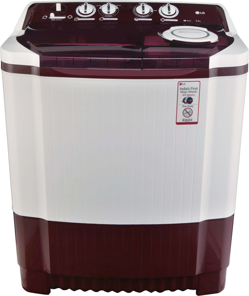 LG 8 kg Semi Automatic Top Load Washing Machine White Maroon Price in India Buy LG 8 kg Semi Automatic Top Load Washing Machine White Maroon online at Flipkart